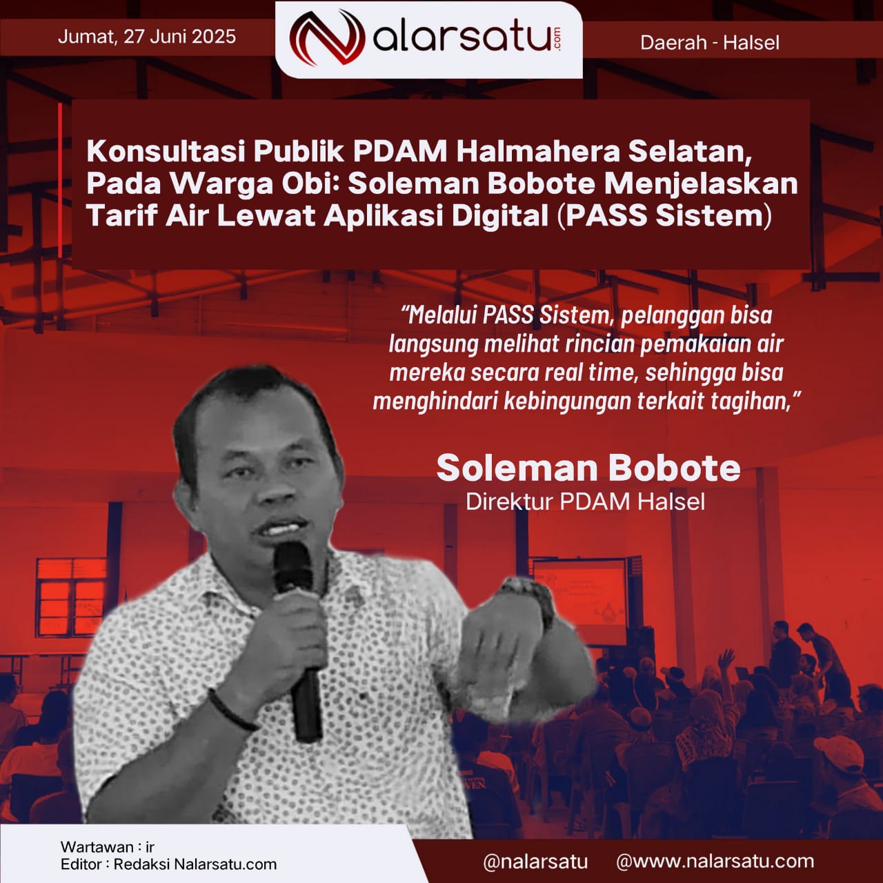 Konsultasi Publik PDAM Halmahera Selatan,Pada Warga Obi: Soleman Bobote ...