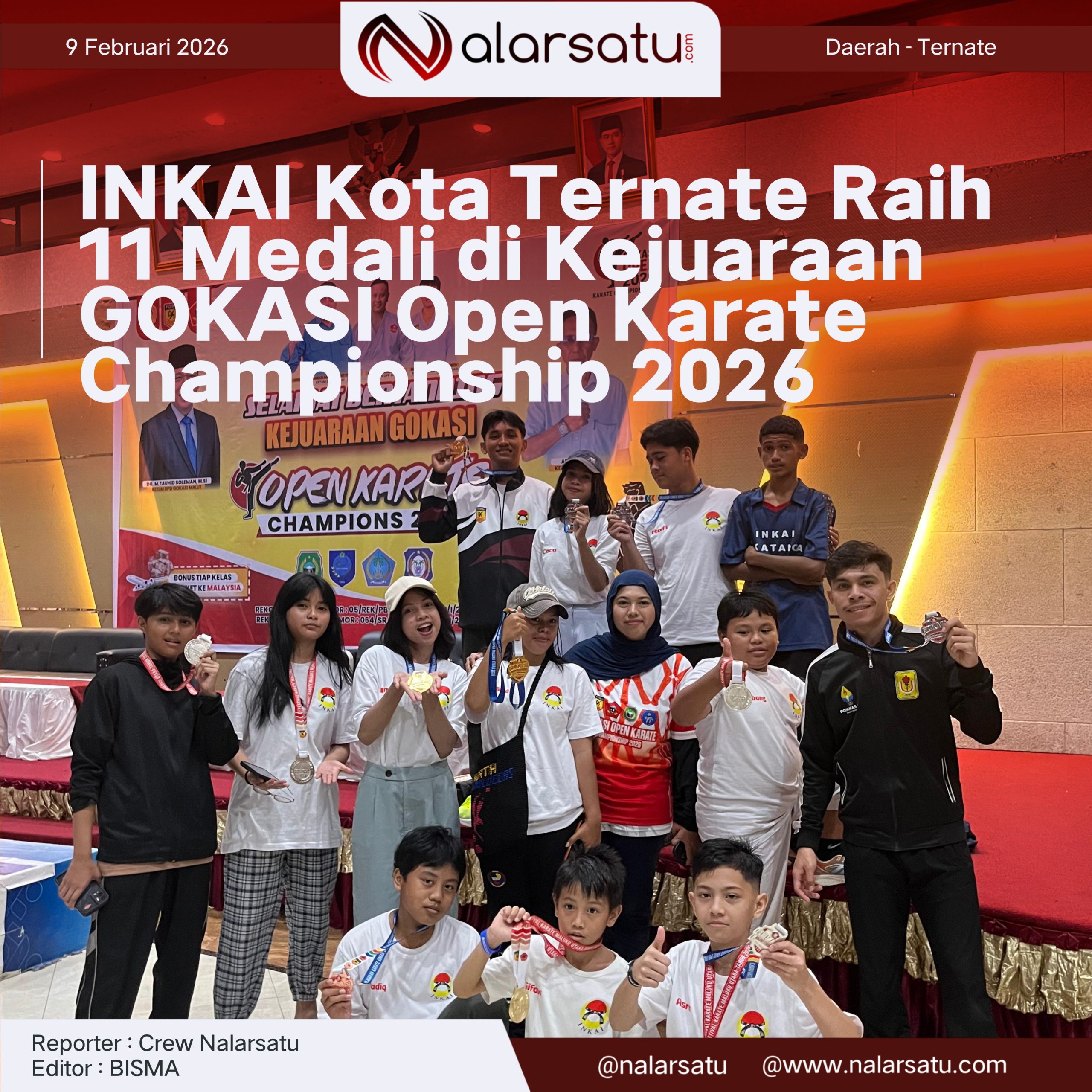 INKAI Kota Ternate Raih 11 Medali di Kejuaraan GOKASI Open Karate ...